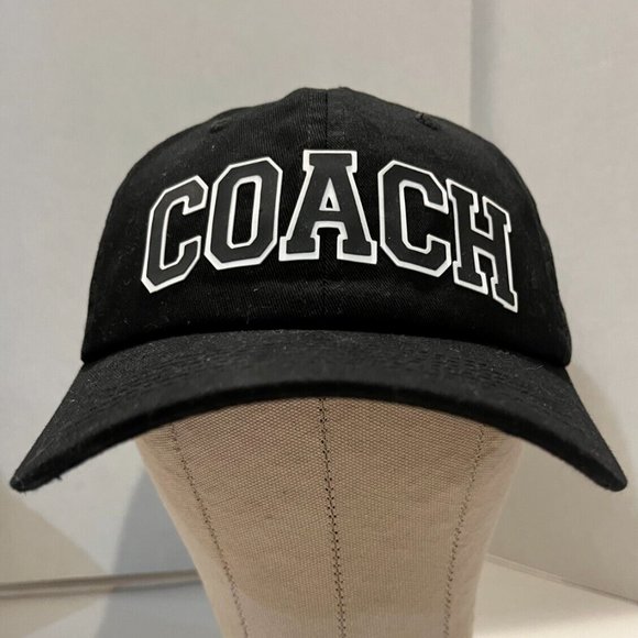 Coach | Accessories | Coach Black Logo Mens Cap | Poshmark